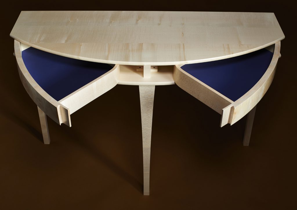 Ash Pivot Drawer Console Tables - Simon Thomas Pirie